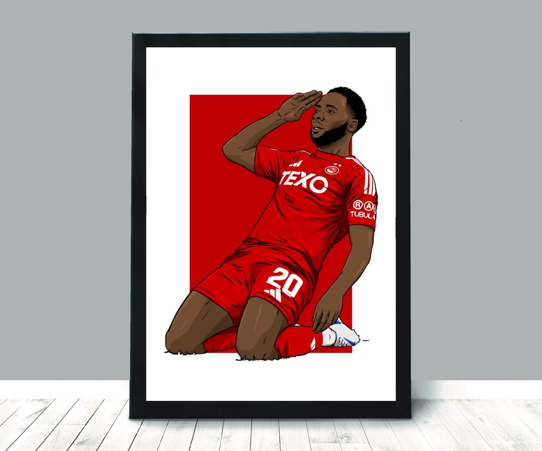 Aberdeen Illustration Shayden Morris - Football - Scottish Football - Etsy