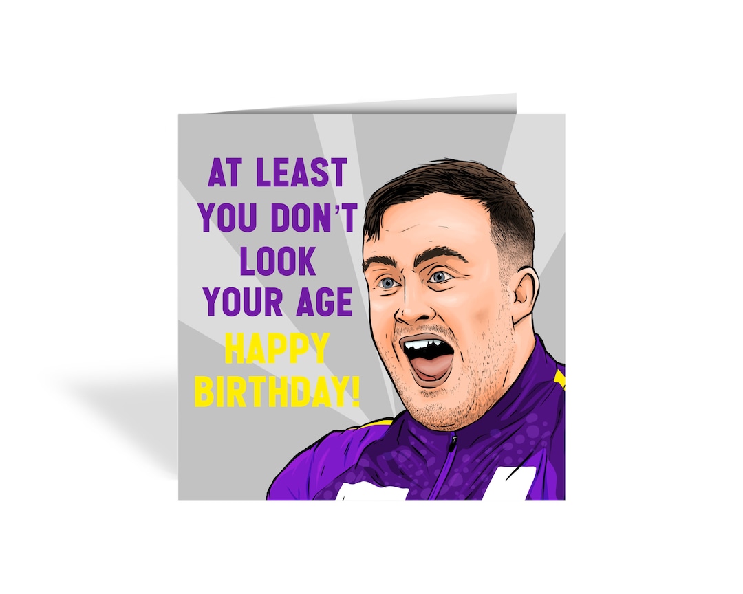Birthday Card Luke Littler Greetings Card Darts Player - Etsy