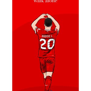 Diogo Jota Liverpool FC Illustration Print - Premier League Drawing - Etsy