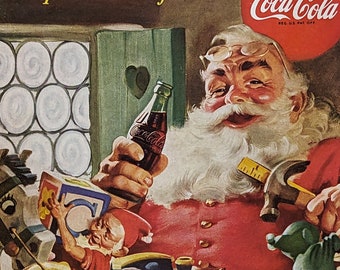 Vintage 1959 Coca Cola Santa Claus Ad, National Geographic, Saint ...