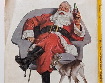 Vintage 1959 Coca Cola Santa Claus Ad, National Geographic, Saint ...