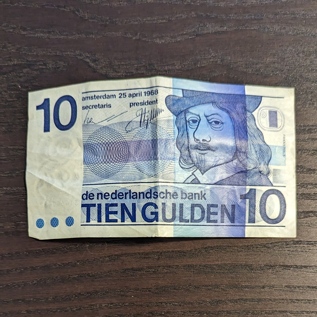 Vintage 10 Gulden Blue Bank Note From the Netherlands Franz - Etsy