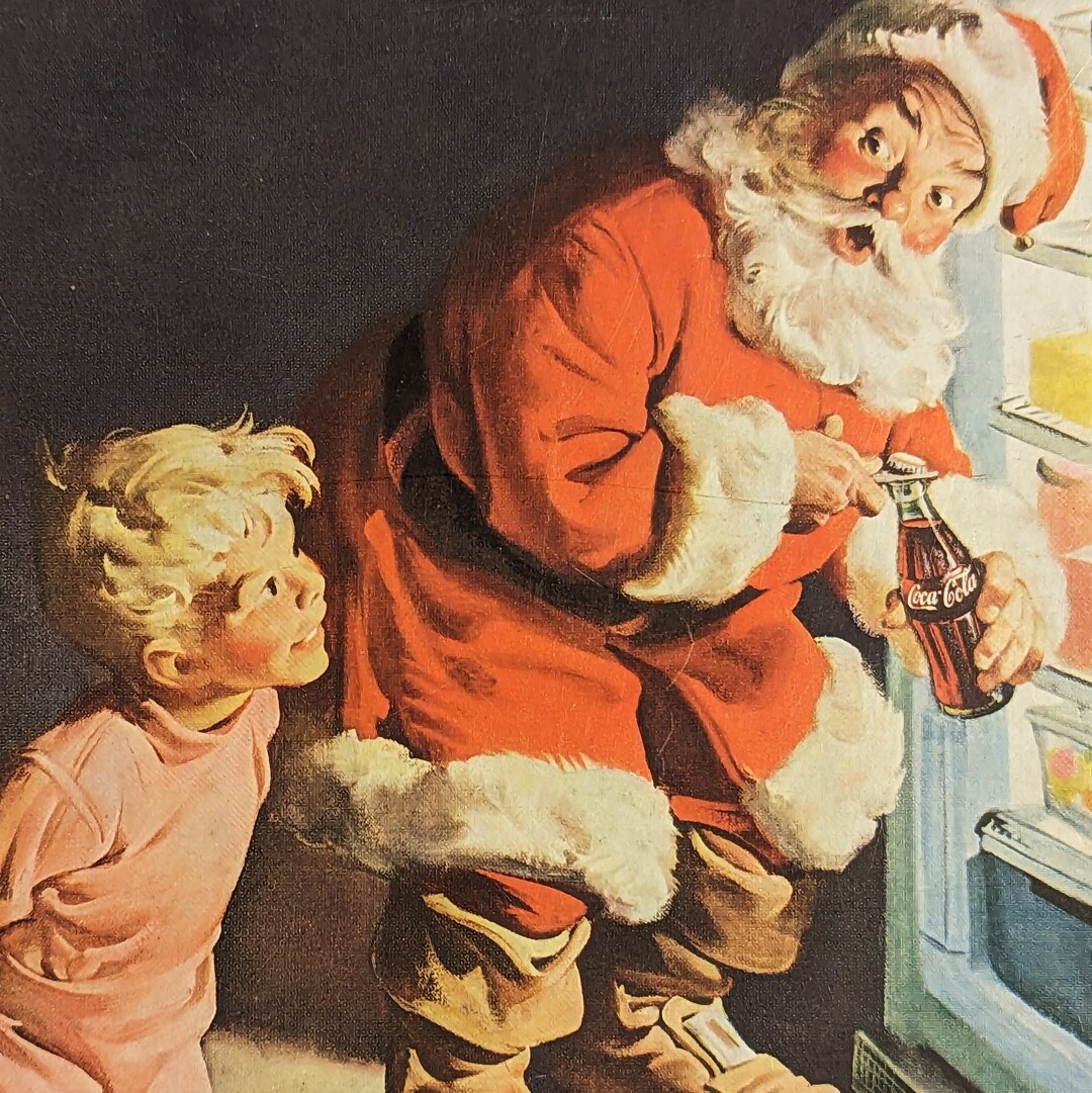 Vintage 1959 Coca Cola Santa Claus Ad National Geographic - Etsy
