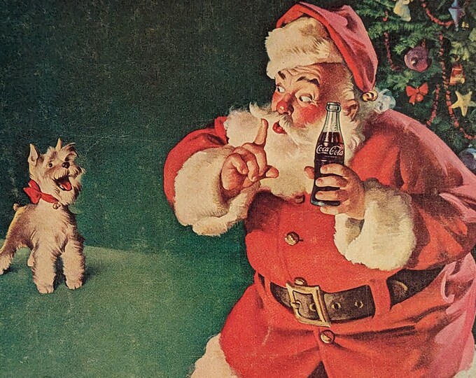 Vintage 1959 Coca Cola Santa Claus Ad, National Geographic, Saint ...