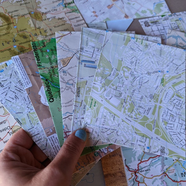 Upcycled Maps - Etsy