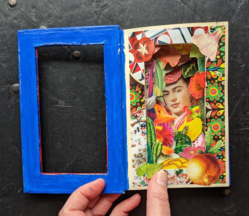 Handmade Frida Kahlo Themed Tunnel Book Collaged Altered Book - Etsy