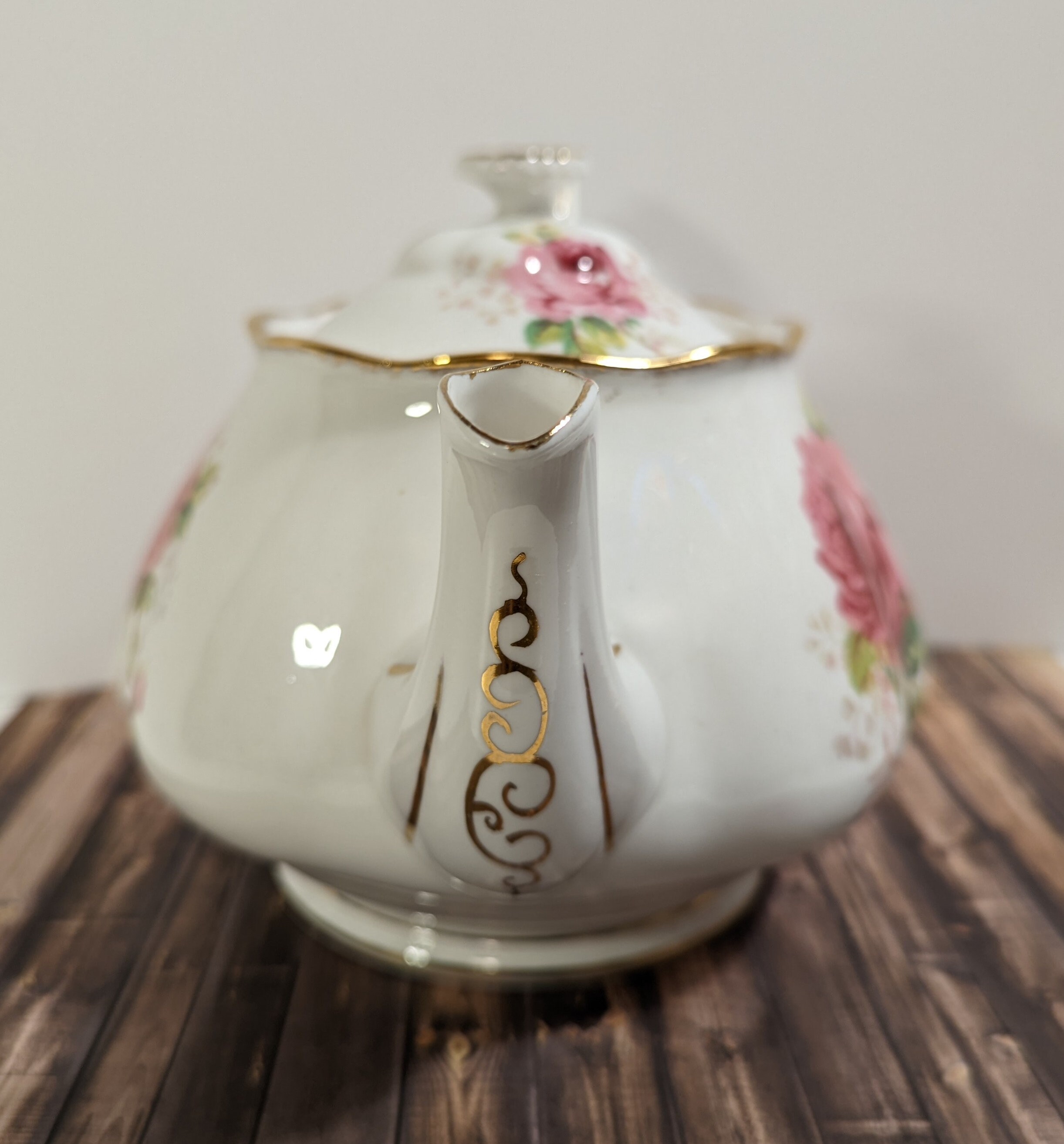 American Beauty Royal Albert Tea Pot With Gold Details and - Etsy