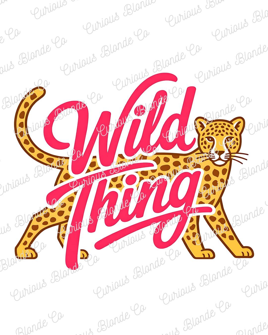 Wild Thing PNG Clipart | Retro Leopard Typografie | Fettrosa Schrift ...