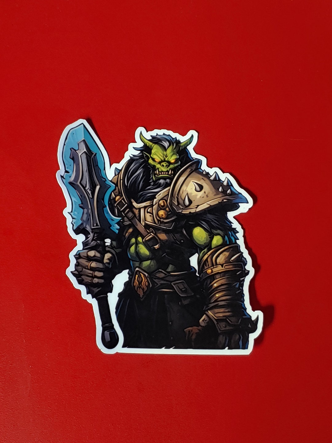 Orc Warrior Sticker Fantasy Character - Etsy
