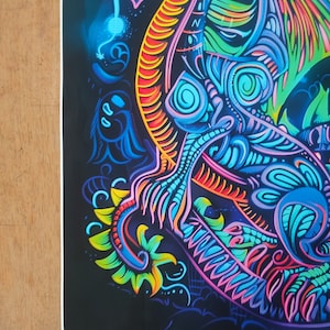 Dragon Blacklight Poster Neon Colors 18x24in - Etsy