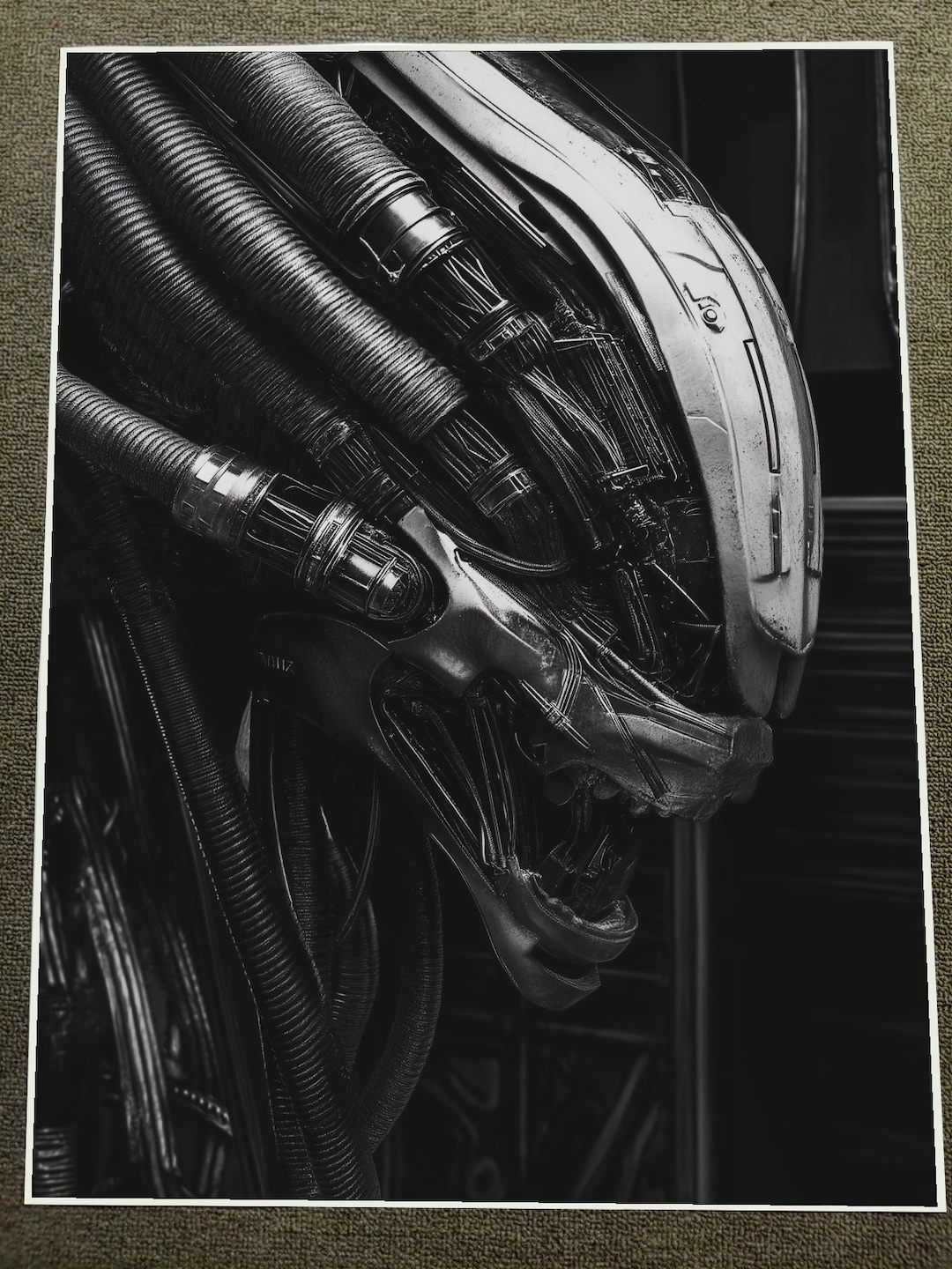 Alien Mechanical Head With Wires Poster 18x24in - Etsy