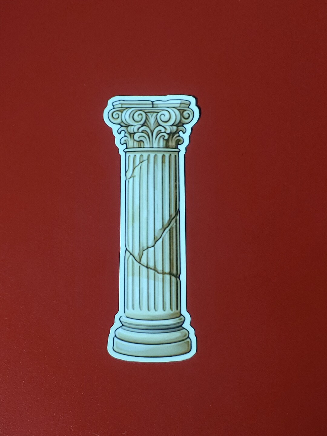 Greek Column Destroyed Sticker - Etsy