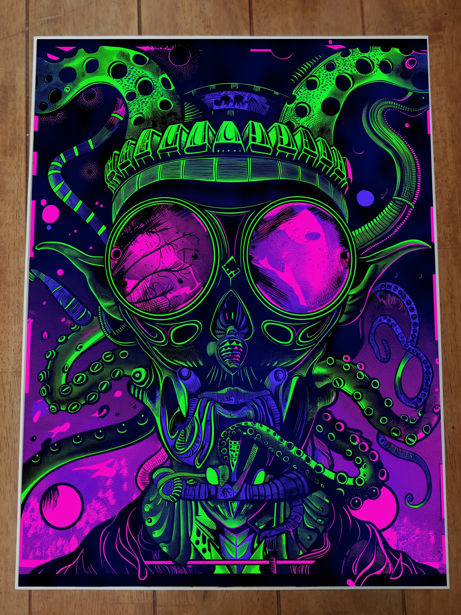 Horror Poster Neon Colors 18x24in - Etsy