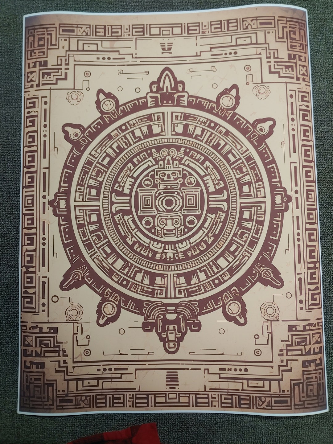 Aztec Calendar Poster - Etsy