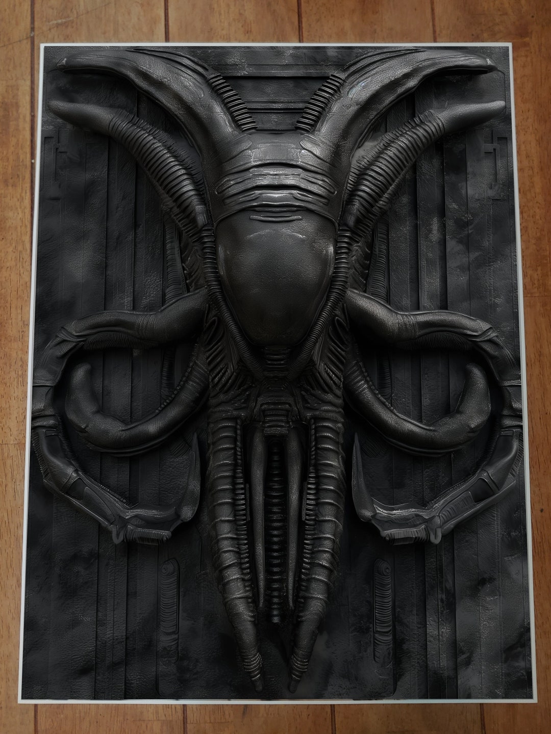 Humanoid Creature Horror Poster Beksinski HR Giger Style 18x24in - Etsy