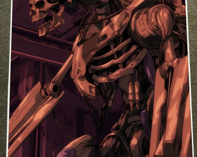 Skeleton Cyborg Warrior - Cybernetic Skeleton, Sci-fi Horror, Dark ...