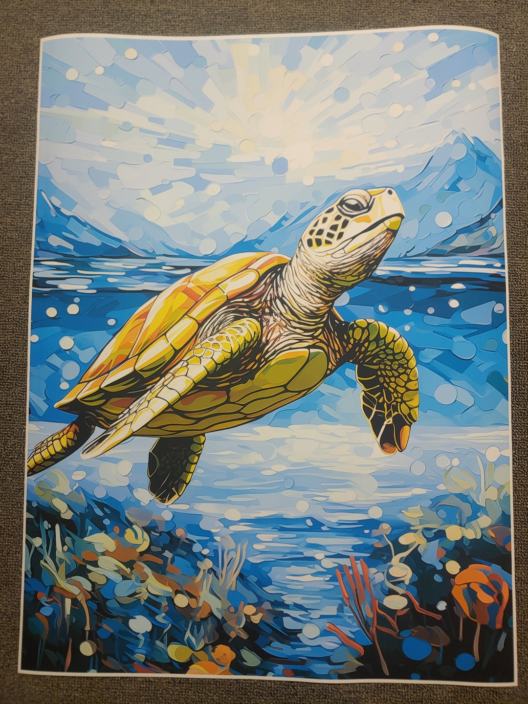 Sea Turtle Poster - Etsy