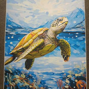 Sea Turtle Poster - Etsy