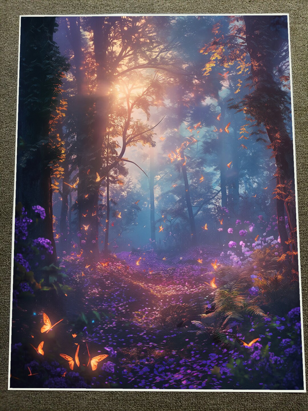 Twilight Forest Path With Magical Light Poster 18x24in - Etsy