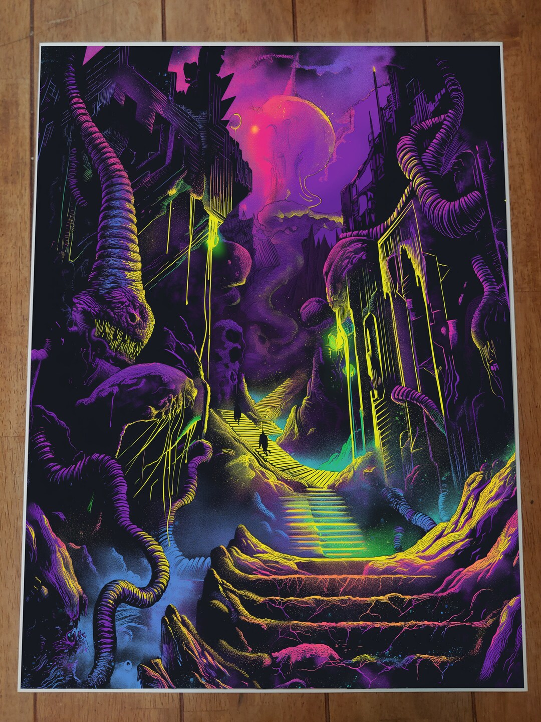 Horror Blacklight Poster Neon Colors 18x24in - Etsy