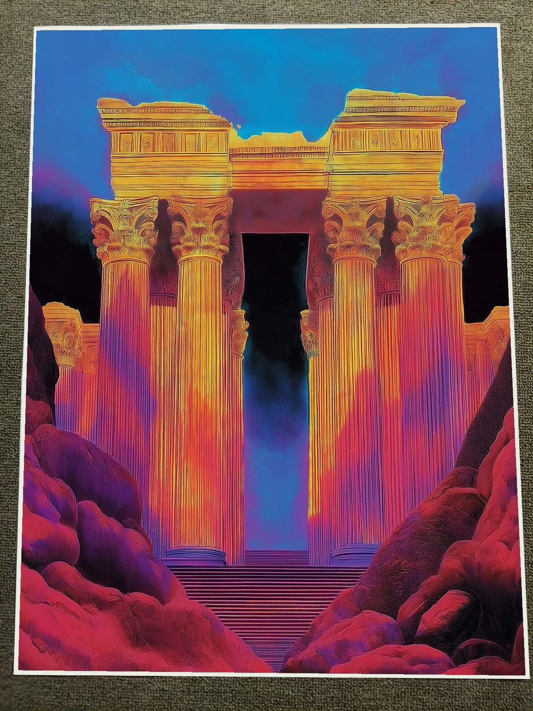 Mystical Gateway Columns Poster 18x24in - Etsy