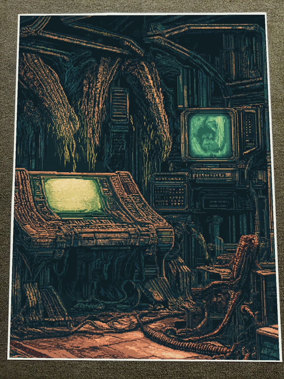 Ancient Sci-fi Console in Alien Landscape Poster 18x24in - Etsy