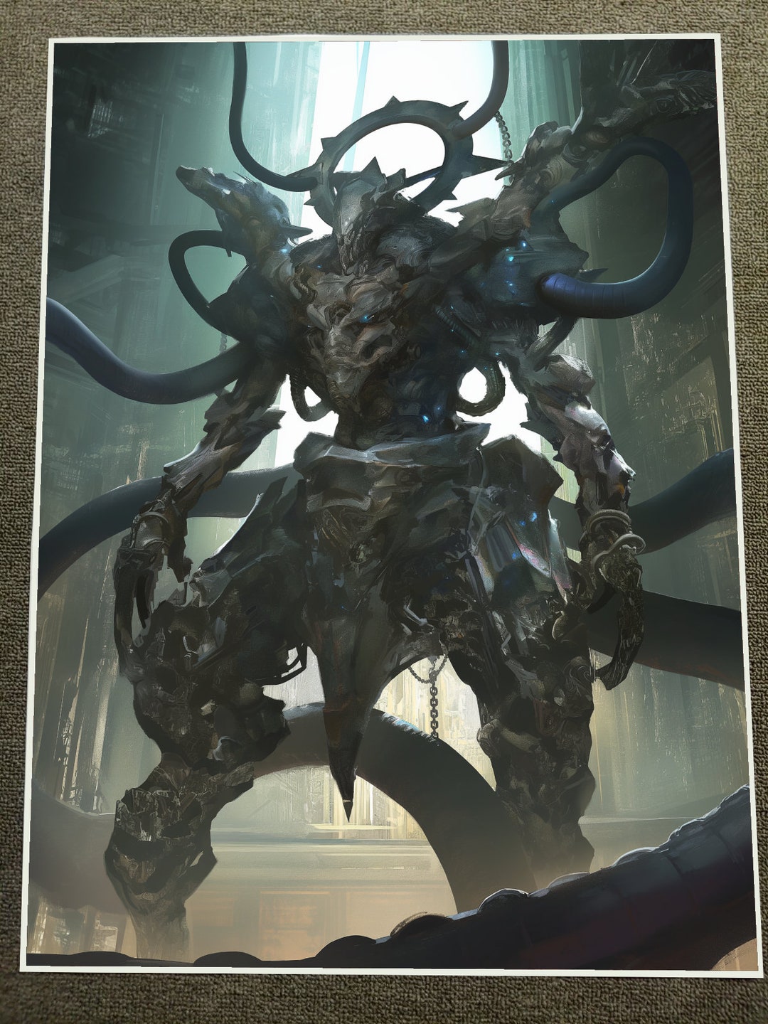 Techno Demon Overlord - Mechanical Entity Poster 18x24in - Etsy