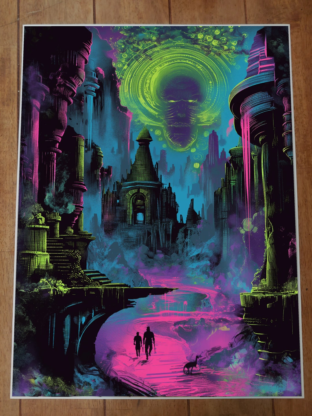 Horror Blacklight Poster Neon Colors 18x24in - Etsy