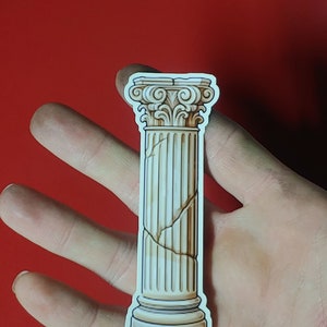 Greek Column Destroyed Sticker - Etsy