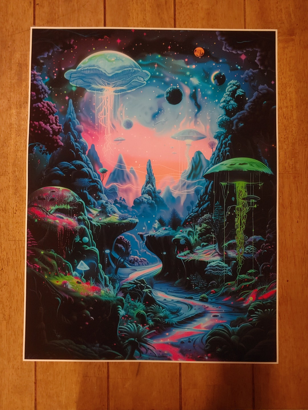 Jellyfish Trippy Landscape Poster 18x24in - Etsy
