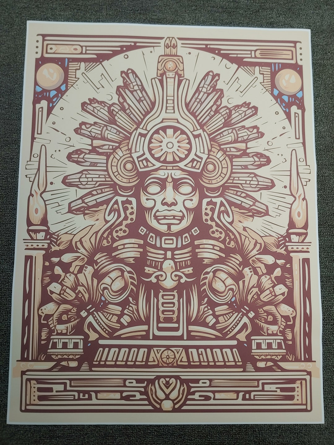 Aztec Shaman Poster - Etsy