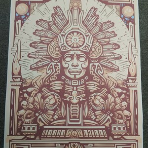 Aztec Shaman Poster - Etsy