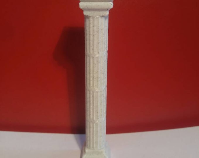 Dollhouse Miniature Single Tall Half Round Flat Back Fluted Column ...