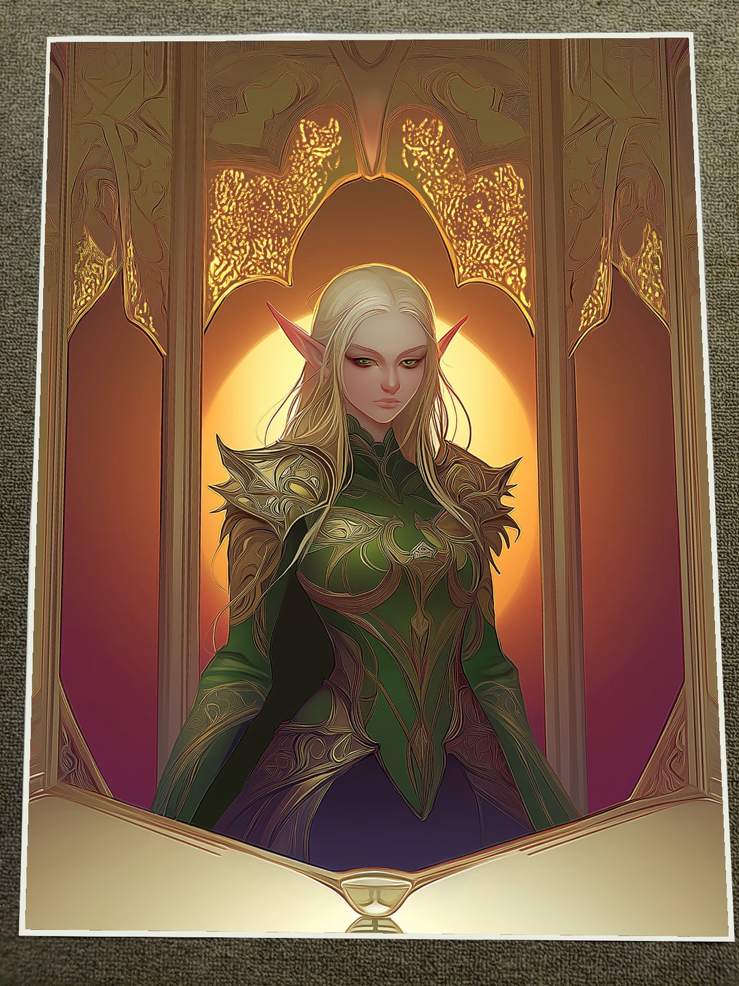 Enigmatic Elf With Golden Light Poster 18x24in - Etsy