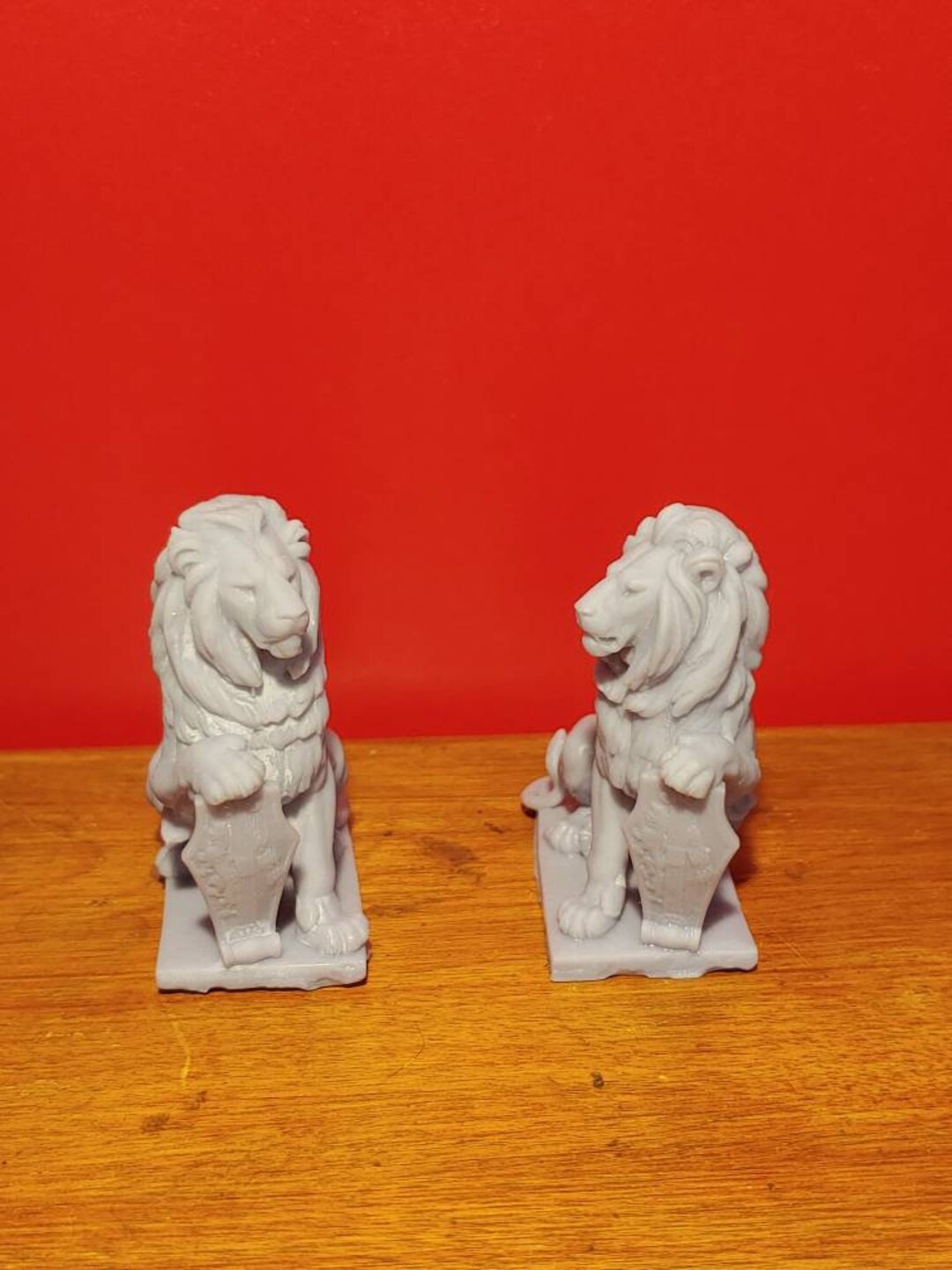 Lion Sculpture Set - Etsy