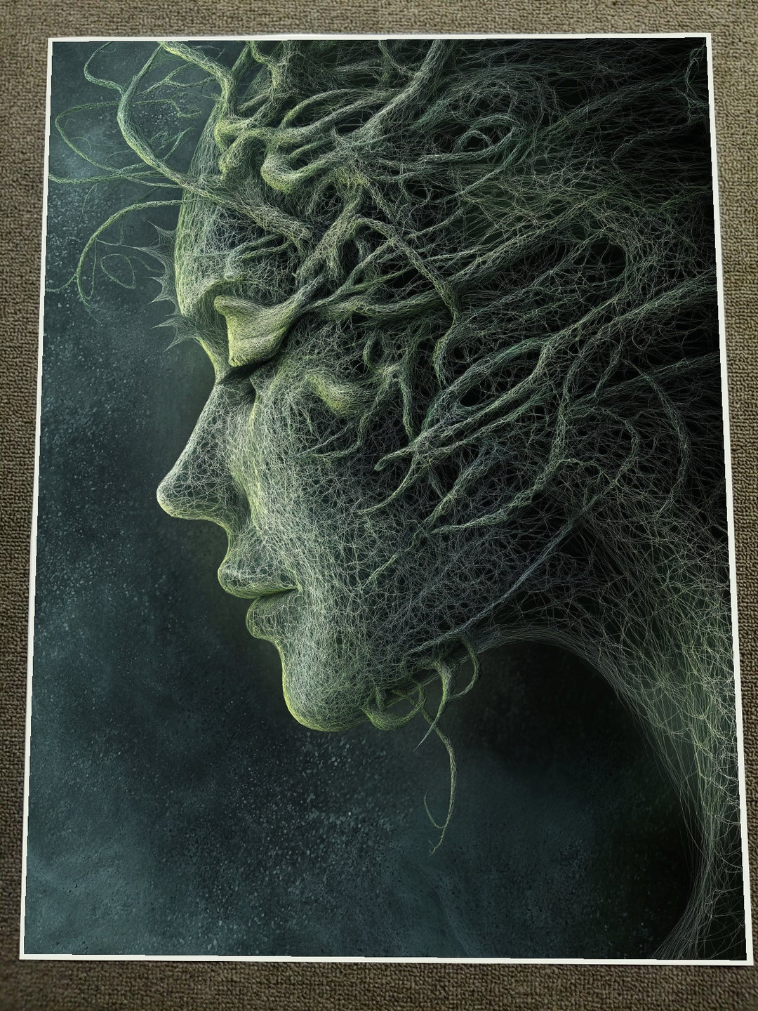 Nature Spirit Profile Ethereal Forest Goddess Poster 18x24in - Etsy