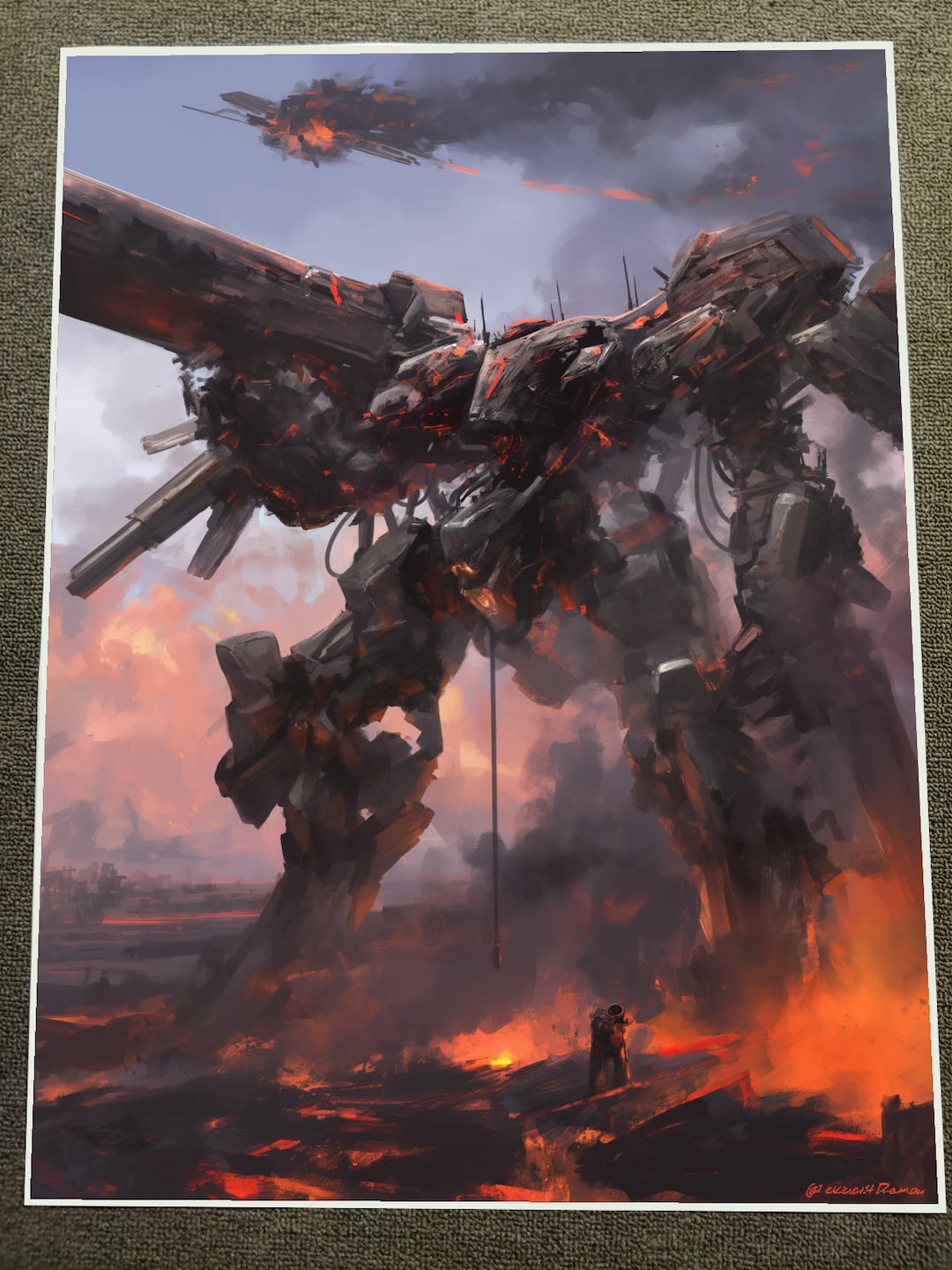 Massive Mech in Post-apocalyptic Battle Poster 18x24in - Etsy