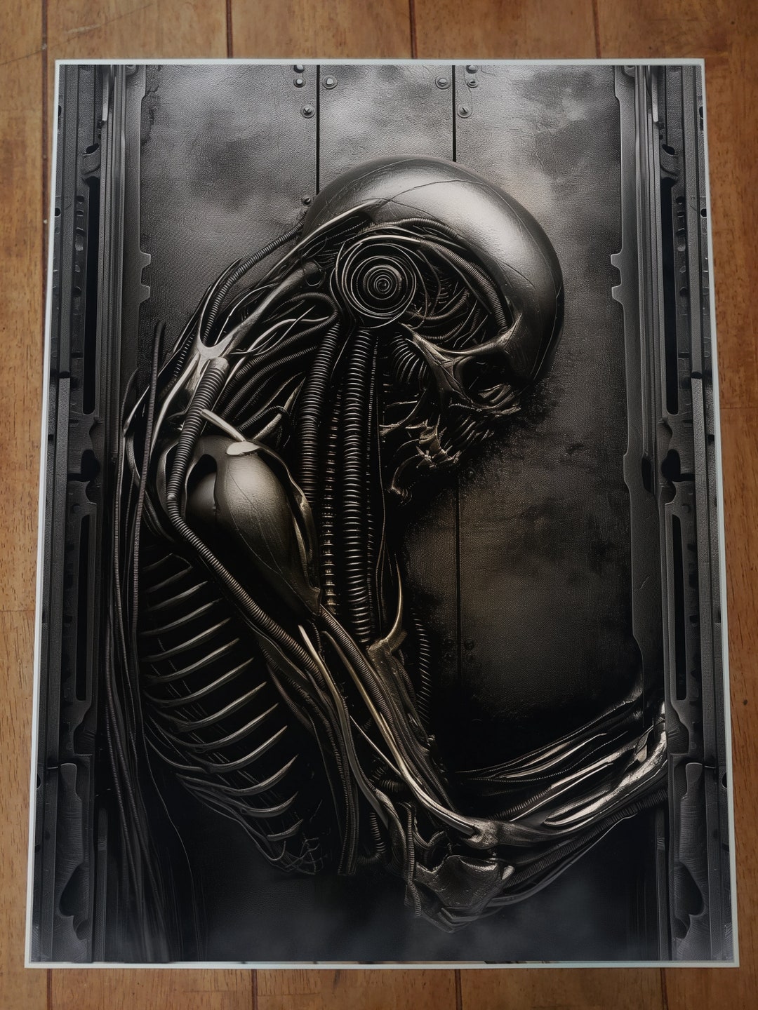 Humanoid Creature Horror Poster Beksinski HR Giger Style 18x24in - Etsy