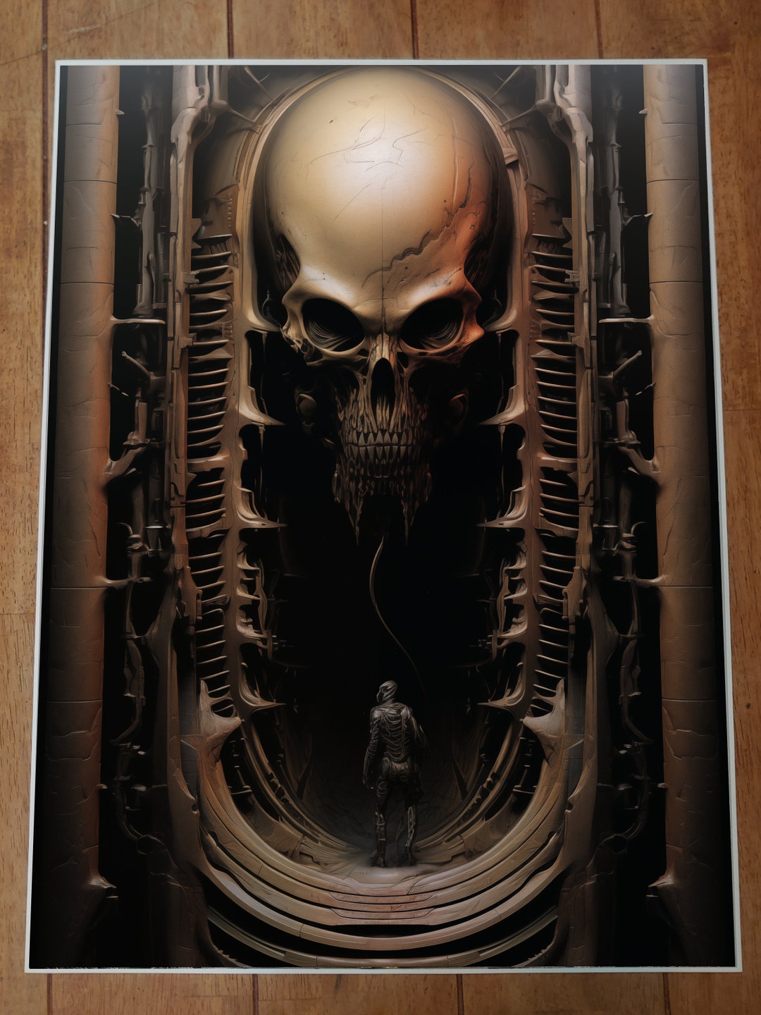 Humanoid Creature Horror Poster Beksinski HR Giger Style 18x24in - Etsy