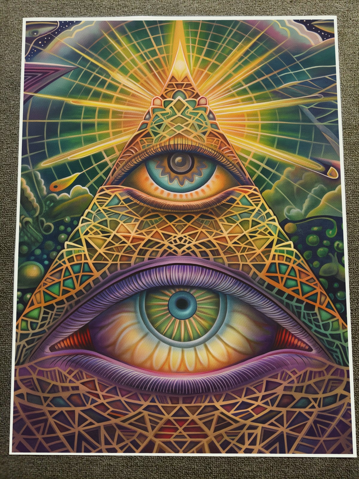 Illuminati Trippy Psychedelic Art Psychedelic Vector Drawing Trippy
