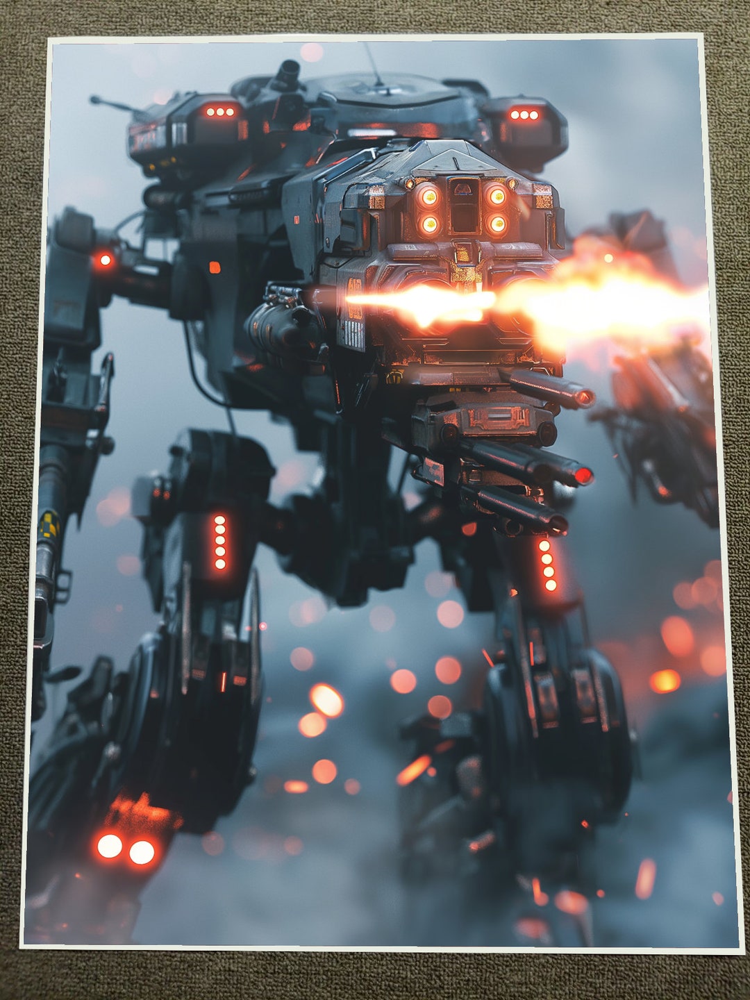 Advanced Combat Mech With Firepower Poster 18x24in - Etsy