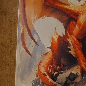 Retro Dragon Fantasy Poster 18x24in - Etsy