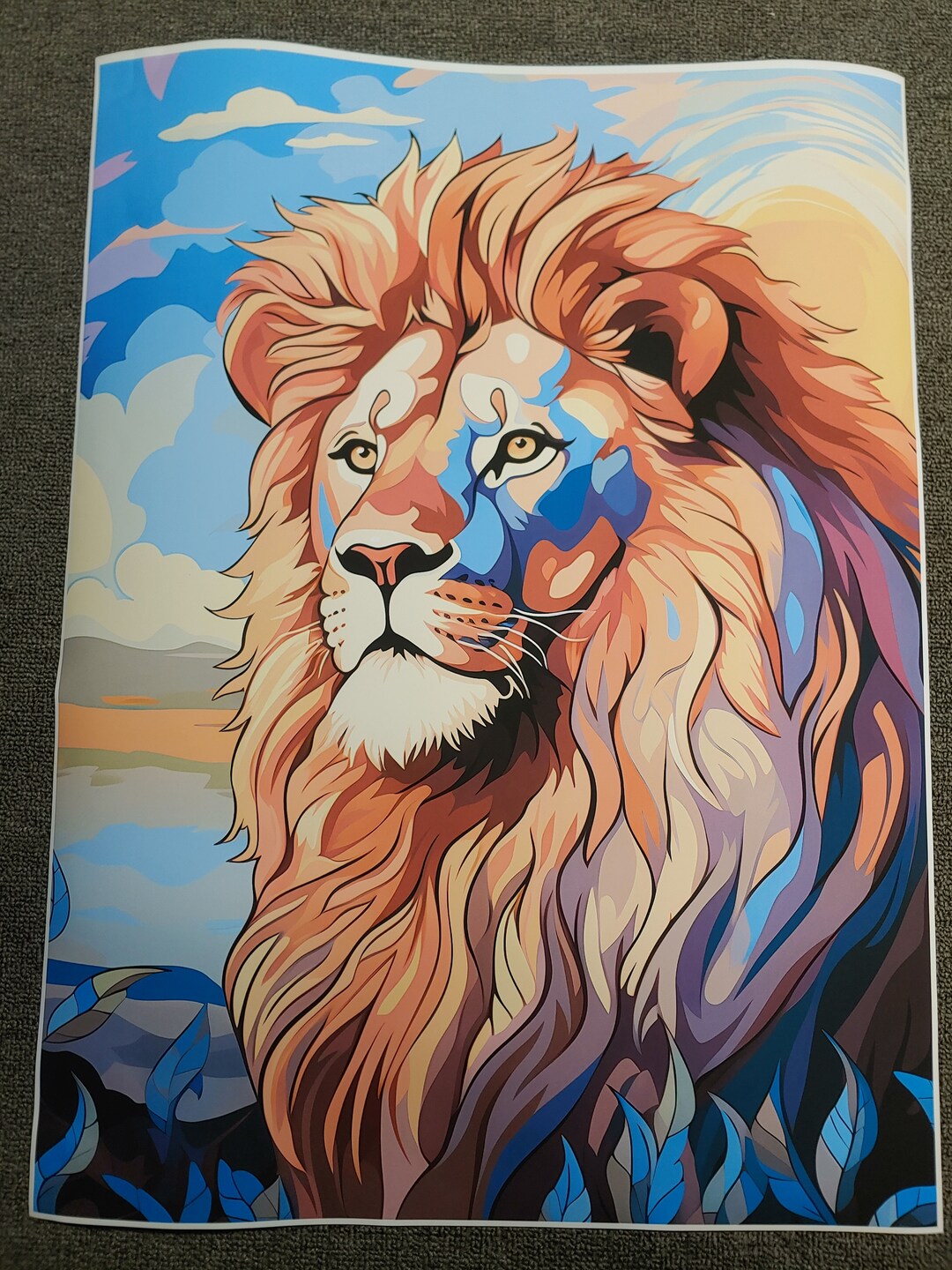 Lion Artistic Poster Print - Etsy