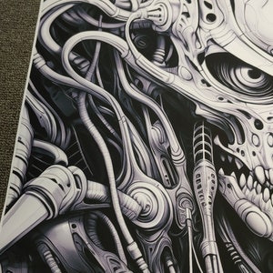 Biomechanical Creature HR Giger Style Poster 18x24in - Etsy