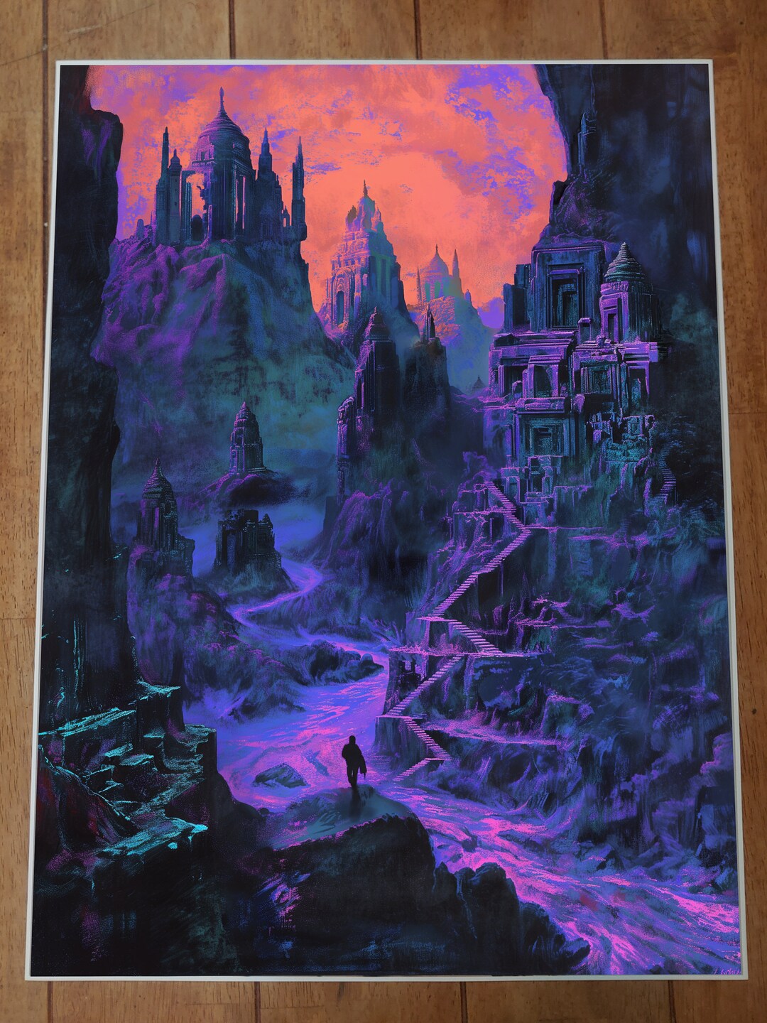 Horror Poster Neon Colors 18x24in - Etsy