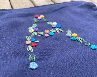 Hand Embroidered Initials, Alphabets, Names/can Be Customised/creative ...