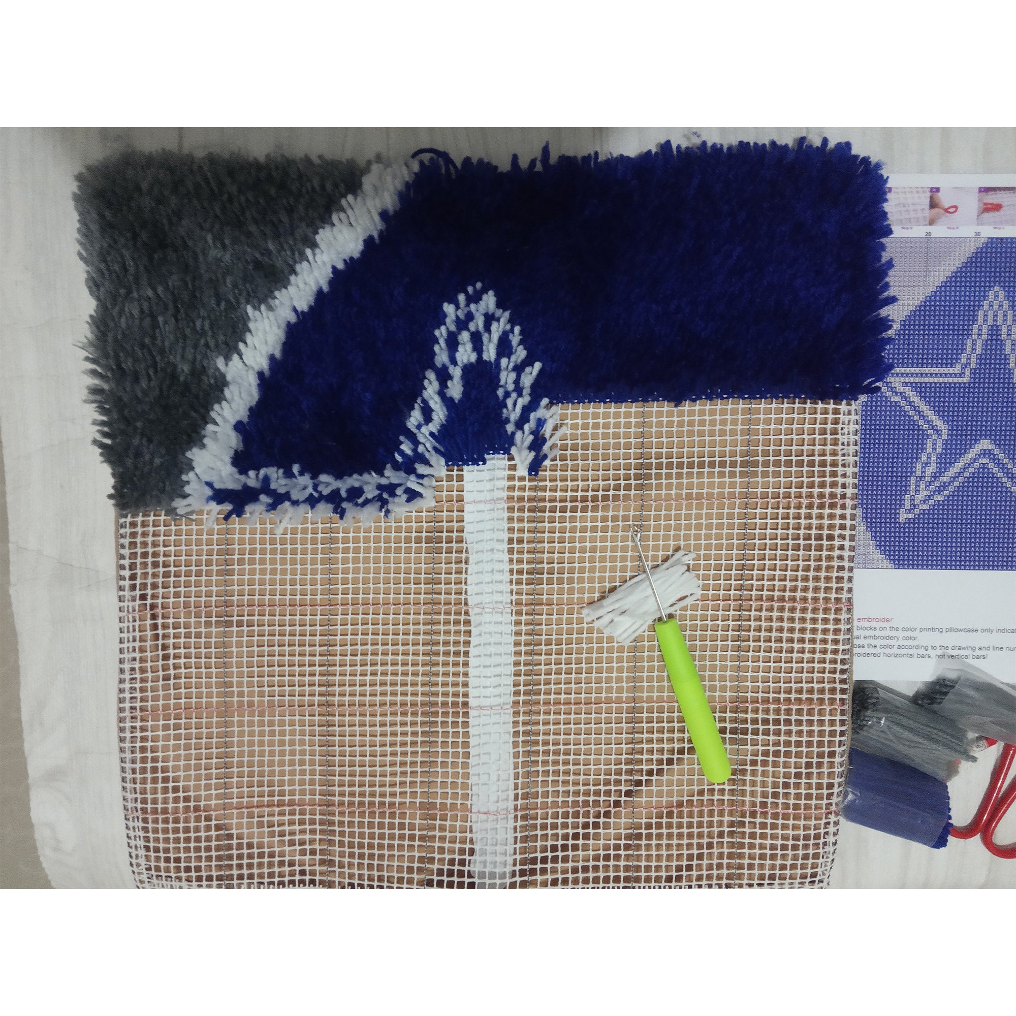 Rug Making Tools Latch hook kit Mickey Princess embroidered pillowcase ...