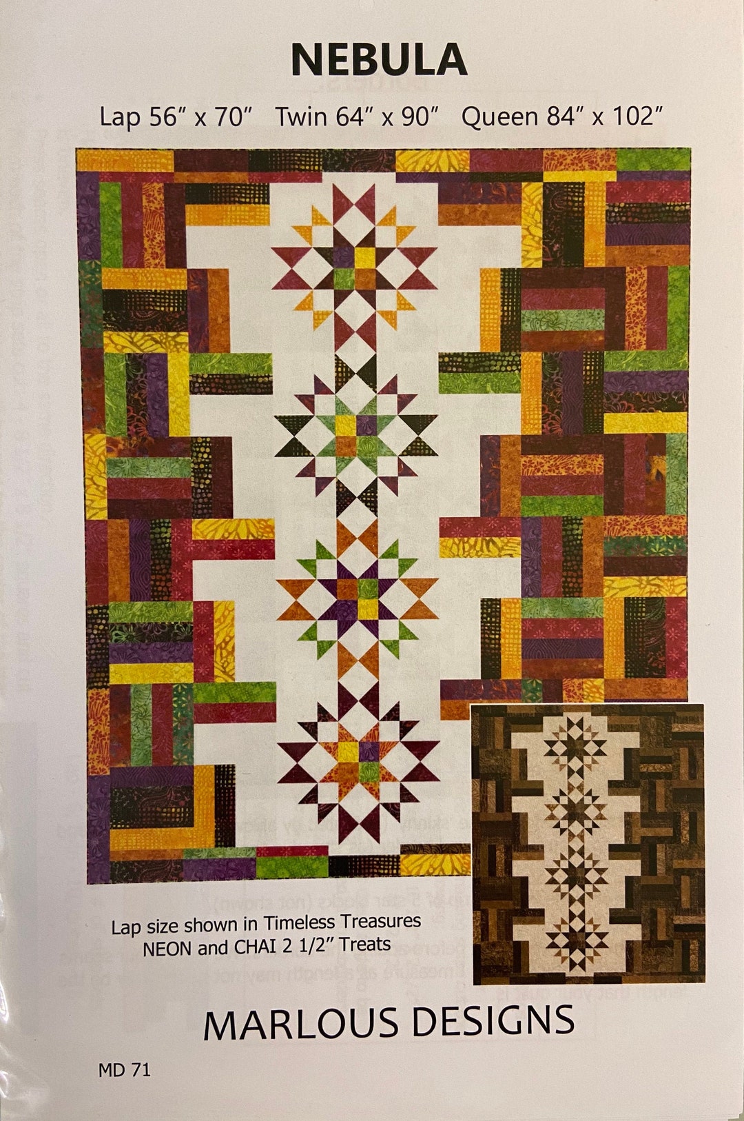 Nebula Quilt Pattern From Marlous Designs - Etsy