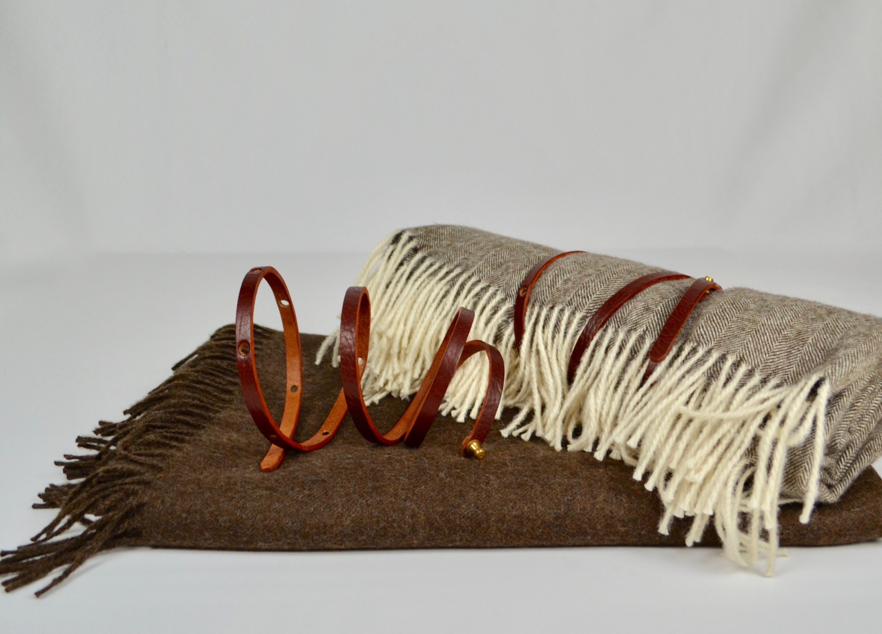 Genuine Leather Blanket Roll Straps - Etsy