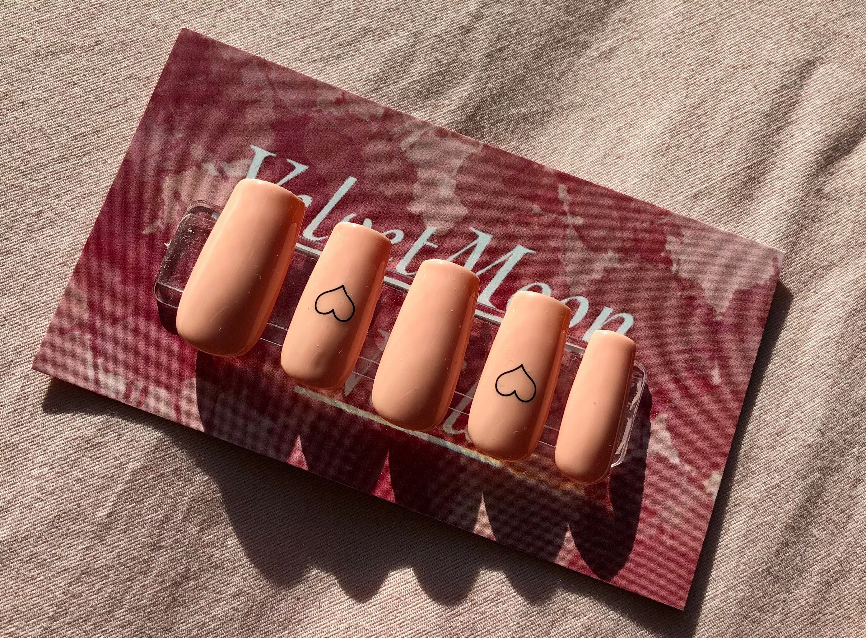 Itzy Ryujin Inspired Heart and Pink Press on Nail Set | Etsy